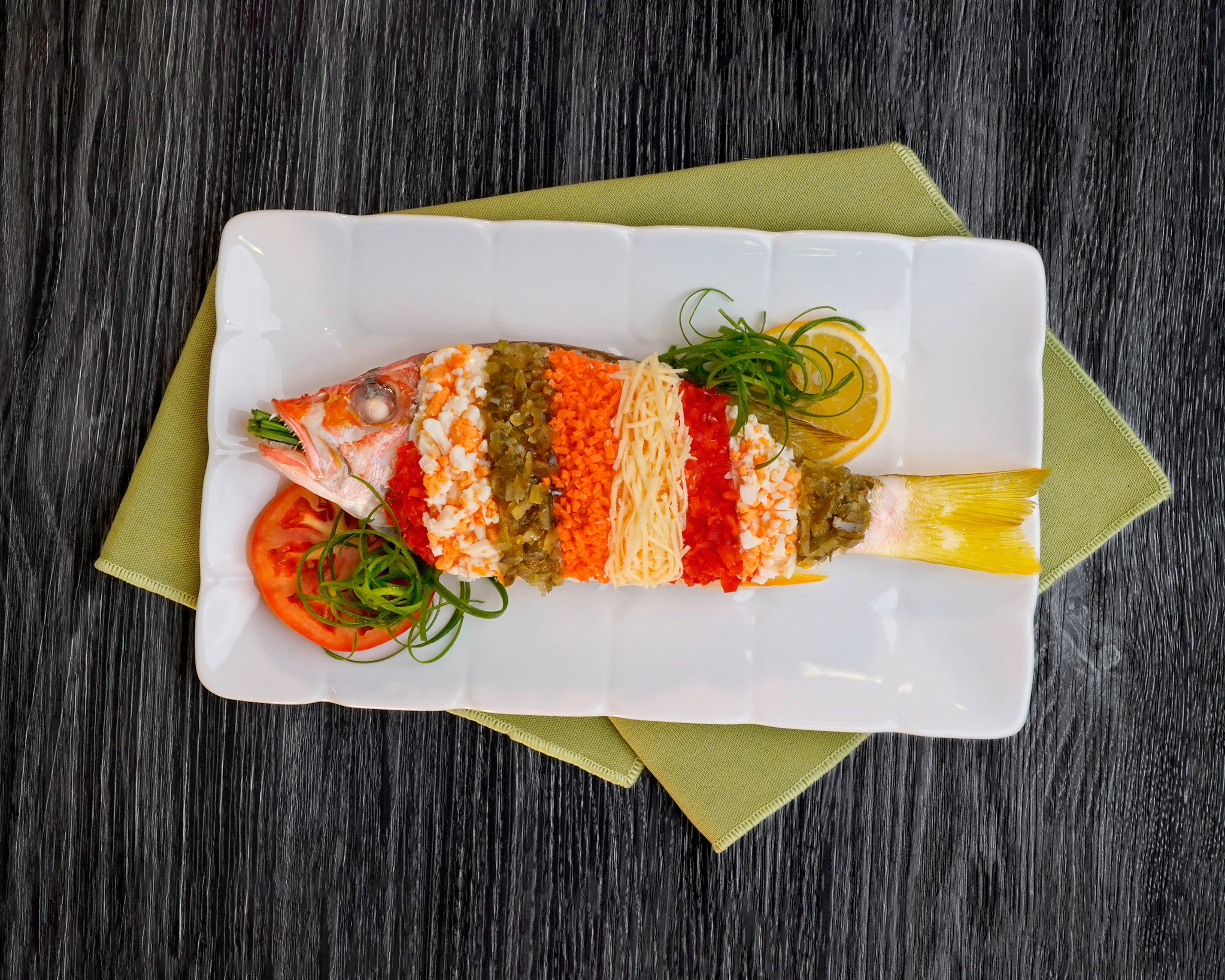 RAINBOW STEAMED FISH WITH MAYONNAISE